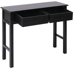 Konzolový stolek černý 90 x 30 x 77 cm dřevo