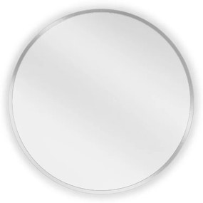 Mexen Loft, kulaté koupelnové zrcadlo 50 cm, barva rámu broušená ocel, 9850-050-050-000-10