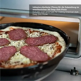 Unold 68815 Don Luigi černá / Elektrická pec na pizzu / 1700 W / nerez