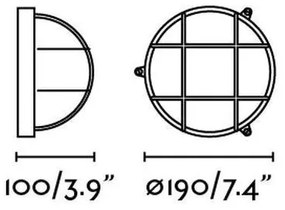 FARO 70999 - Venkovní nástěnné svítidlo NORAY 1xE27/60W/230V IP65