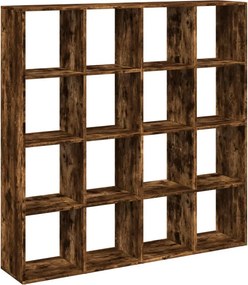 Knihovna kouřový dub 137,5 x 29 x 137,5 cm kompozitní dřevo 3310293
