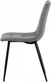 Jídelní židle šedá látka čtyřnohá kovová černá podnož DCL-X7015 GREY2