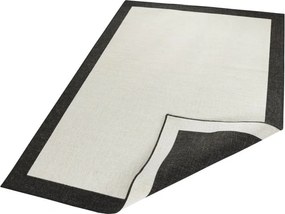 Kusový koberec Twin-Wendeteppiche 103105 creme schwarz – na von aj na doma, 80x150, čiernobiela, chodba / predsieň, Hanse Home