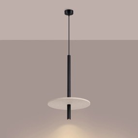 Sollux Lighting Závěsná lampa FELTRO 1 černá/béžová