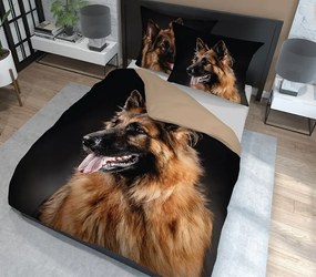 Detexpol Bavlněné ložní prádlo 220x200 Ovčí kůže černá béžová 4713 A Holland Natura 69