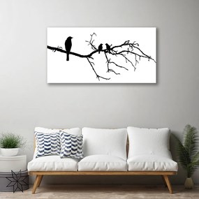 Obraz na plátně Ptáci Větev Umění 125x50 cm