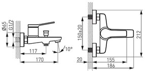 Ferro Stratos, vanová baterie, černá, BSC1BL