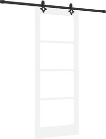 Posuvné dveře ORKDAL 83 x 211 cm Masivní borové dřevo a sklo 3332196