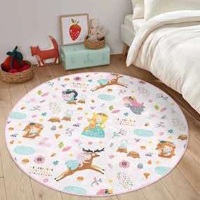 Světle růžový dětský koberec ø 80 cm Comfort – Mila Home