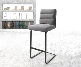 Barová židle Pela-Flex Textured Fabric Light Grey Cantilever Flat