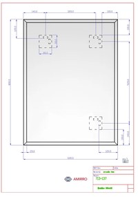 Amirro Zrcadlo na zeď dveře chodbu do pokoje ložnice koupelny předsíně nalepovací závěsné OBSIDIAN - 60 x 80 cm s fazetou 20 mm 713-137