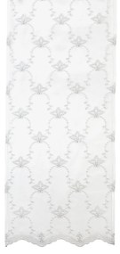 Běhoun ALMALIA, bílý se stříbrným vyšíváním 160 x 50 cm