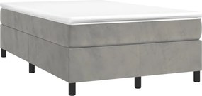 Box spring postel s matrací světle šedá 120x190 cm samet 3269703