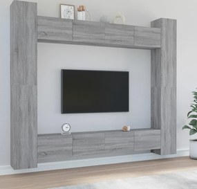 vidaXL 8dílný set TV skříněk kompozitní dřevo [3114239] Barva: šedá sonoma