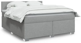 Box spring postel s matrací světle šedá 180 x 200 cm textil 3285960