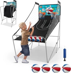 Costway 8 v 1 Basketbalový stroj Skládací elektrický basketbalový