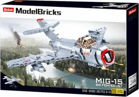 Sluban Model Bricks M38-B0983 Proudový stíhací letoun MiG-15 / LEGO -