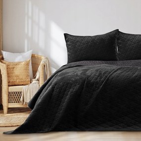 Restilo Laila Přehoz Hladký Styl Glamour Materiál Přední Část -170x270- Černá