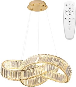 Toolight Toolight, LED závěsné svítidlo 58cm, 49W, APP1538-CP, zlatá lesklá, OSW-05474