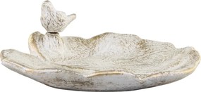 Bílo - zlaté antik cementové krmítko pro ptáčky Vittel - 31*31*10cm
