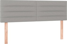 Box spring postel s matrací světle šedá 140 x 200 cm textil 3140697