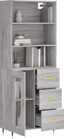 Skříň highboard šedá sonoma 69,5 x 34 x 180 cm kompozitní dřevo 3189491