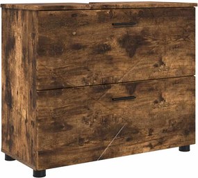 Sada koupelnového nábytku 2 ks Kouřový dub 76,5 x 35 x 64 cm 3393018