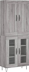 Skříň highboard šedá sonoma 69,5 x 34 x 180 cm kompozitní dřevo 3199655