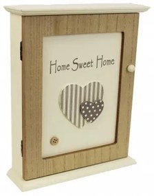 Box na klíče, skříňka na klíče dřevěná sweet home  D0422
