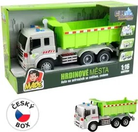 MaDe 14285 - Auto nákladní na setrvačník, se světlem a zvukem, na bate
