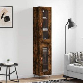 vidaXL Skříň highboard 34,5 x 34 x 180 cm kompozitní dřevo [3199404] Barva: kouřový dub