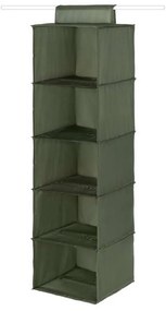 Compactor - Závěsný organizér 30x30x105 cm, 5 přihrádek, zelená RAN10871