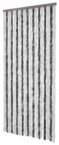 Závěs proti hmyzu šedý a bílý 90 x 220 cm Chenille 241224