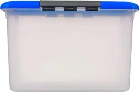Curver Optima Úložný box s víkem s madlem 30 l modrá / 42.8 x 34 x 28