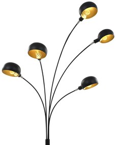 vidaXL Marketos Stojací lampa 200 cm 5 x E14 černo-zlatá