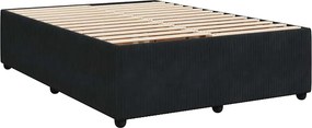 Box spring postel s matrací černá 140 x 190 cm samet 3287742