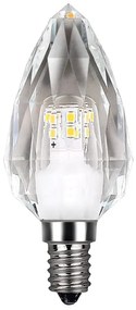 Dekorační LED žárovka E14 neutrální 4000k 4w 500 lm crystal svíčka