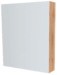 Mereo, Mereo Koupelnová zrcadlová skříňka 60 cm, galerka, 1x dvířka levá, Multidecor, Dub Riviera mountain, MER-CN798G61DMON
