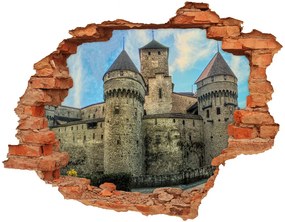Wallmuralia Fototapeta díra na zeď 3D Zámek Švýcarsko 90x70 cm