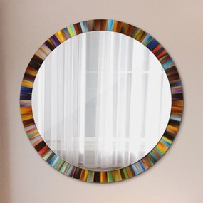 Kulaté dekorativní zrcadlo Abstraktní radiální vzor fi 100 cm
