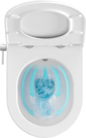 Ravak WC bidet Uni Chrome RimOff závěsný 36 x 51 x 35 cm integrovaná baterie a bidetová sprška bílá X01912