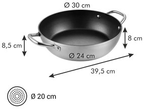 Pánev hluboká GrandCHEF ø 30 cm, 2 úchyty