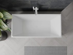 Mexen Nita, volně stojící vana 170 x 80 cm, bílá-černá, bílý přepad, 52091708075-20