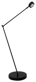 Stojací lampa Lindby Jyla, černá, čočka, 4200K, GX53, železo