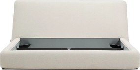 Béžová čalouněná dvoulůžková postel bez roštu 180x200 cm Martina – Kave Home