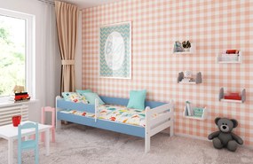 BabyBeds Dětská postel RYSIO Velikost postele: 180x80 cm, Barevné provedení: Modrá, Úložný prostor: Ne, bez úložného prostoru Bílá