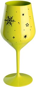 ZIMĚNKA - žlutá nerozbitná sklenička na víno 470 ml