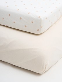 Sinsay - Prostěradlo s gumou 2 pack - béžová