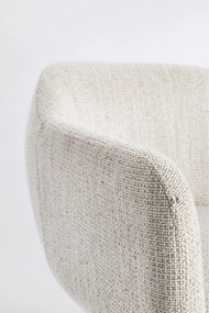 Čalouněné jídelní křeslo s područkami/otočné v přírodní barvě Lottie – Bizzotto