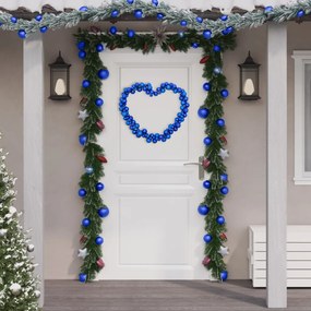 Vánoční girlanda s koulemi modrá 175 cm polystyren - Default Title